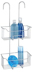 WENKO 24758100 - Sprchová police MILO 25x55 cm stříbrná/čirá 24758100