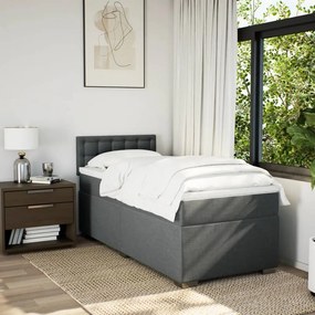 Box spring postel s matrací tmavě šedá 90x190 cm textil 3288058