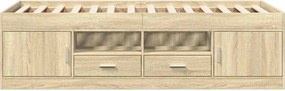Válenda se zásuvkami bez matrace dub sonoma 90 x 200 cm 3280246