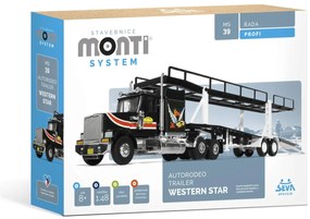 Stavebnice Monti System MS 39 Autorodeo Trailer Western star 1:48 v krabici 32x20x7,5cm