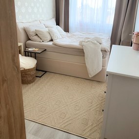 Ayyildiz, Kusový koberec Patara 4956 Beige – na ven i na doma, 80x150, béžová, chodba / předsíň