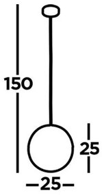 Searchlight 24181BK - Lustr na lanku ENDOR 1xE27/40W/230V černá