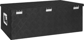 Úložný box černý 90 x 47 x 33,5 cm hliník 152255