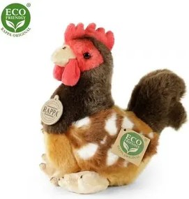 RAPPA Plyšová slepice 18 cm / ECO-FRIENDLY / od 0 měsíců