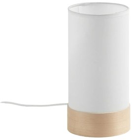 OnaDnes -20% Bílá bavlněná stolní lampa Kave Home Slat