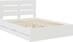 Rám postele se zásuvkou Bílá 150 x 200 cm Inženýrské dřevo 3411823