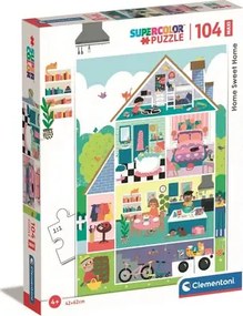 Clementoni PUZZLE Domov sladký domov MAXI / 104 dílků / od 4 let