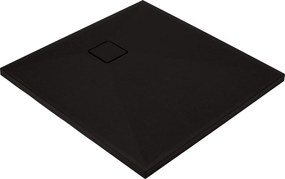 Deante Correo, čtvercová granitová sprchová vanička 90x90x3,5 cm, černá, KQR_N41B
