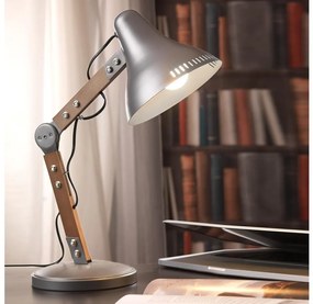 ONLI - Stolní lampa ARCHITETTO 1xE27/22W/230V 62 cm šedá/hnědá