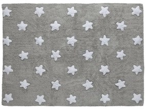 Lorena Canals bavlněný koberec šedý s hvězdičkami - Stars