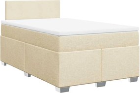 Box spring postel s matrací krémová 120x190 cm textil 3288125