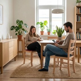 STIMA Židle FURLA s čalouněným sedákem dub LUX černá 23