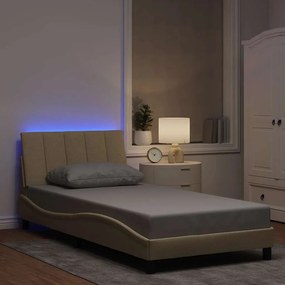 Rám postele bez matrace Hanko krémová 100 x 200 cm textil 3310445