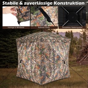 Costway 270° průhledný maskovací stan výsuvný vyrobený z robustního Oxfordu