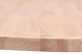Stolní deska Ø 70 x 4 cm kulatá masivní bukové dřevo - Default Title