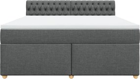 Box spring postel s matrací tmavě šedá 180x200 cm textil 3289067