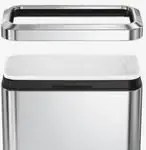 Simplehuman Odpadkový koš  – 10 l / hranatý/ otevřený/ matná ocel