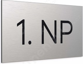 ACCEPT Označení podlaží "1. NP" - stříbrná tabulka - černý popis