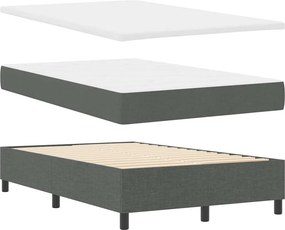Postel s boxspringem s polštářem Tmavě šedá 120 x 200 cm textil 3344059