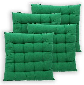 HOME ELEMENTS Podsedák z recyklované bavlny 40 x 40 cm, set 4 ks, zelená a šedá