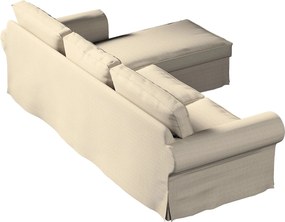 Potah na pohovku IKEA Ektorp 2-místná s lenoškou barva béžová látka pletený vzor