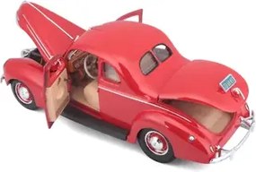 Maisto - 1939 Ford Deluxe Coupe, červená, 1:18