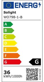 SOLIGHT LED svítidlo 36W, 2300lm, 3000K-6000K CCT, Dim, 30cm, dálkový ovladač