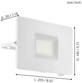 Eglo 33155 - LED reflektor FAEDO 3 LED/50W/230V IP65