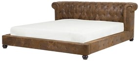 Manželská postel 180 cm CAVILLA (s roštem) (hnědá). 1007201