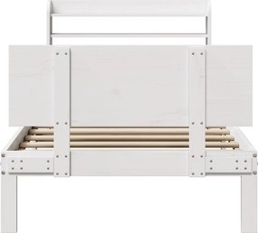Rám postele s čelem bez matrace bílý 100x200 cm 3306824