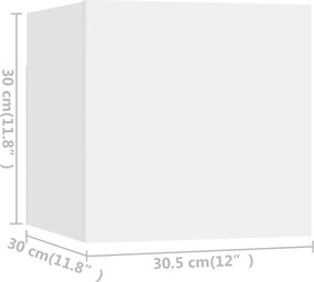 vidaXL Marketos 10dílný set TV skříněk bílý dřevotříska