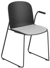 INFINITI - Židle RELIEF - s čalouněným sedákem a ližinovou podnoží