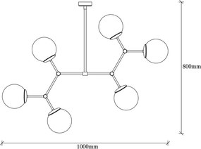 Černé závěsné svítidlo se skleněným stínidlem Damar – Opviq lights