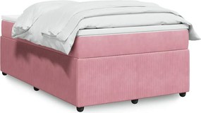 Box spring postel s matrací růžová 120 x 200 cm samet 3285637