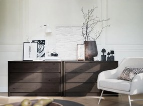 ROWICO Dřevěná komoda MELSTONE 110x45 cm tmavě hnědá