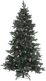 Zasněžený umělý vánoční stromek 210 cm zelený DENALI Beliani
