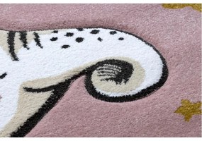 Dětský kusový koberec Sloník růžový kruh 160cm