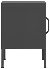 Noční stolek antracitový 35 x 35 x 51 cm ocel