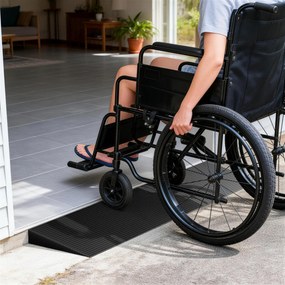 Prahová rampa Wiltec – 900 × 200 × 35 mm, černá (60930)