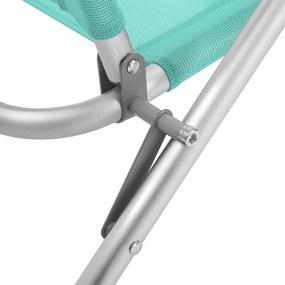 SONGMICS přenosná plážová židle, skládací venkovní židle, zelená