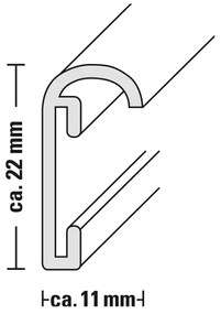 Hama rámeček hliníkový DETROIT, černý, 21x29,7 cm (Rozměry A4)