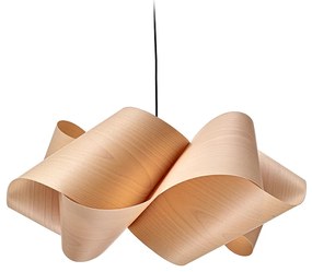 Designové svítidlo z dřevěné dýhy Swirl  Designové svítidlo z dřevěné dýhy Swirl Barva rozety: Černá, Dekor: Přírodní bukové dřevo, Průměr a výška: ø…