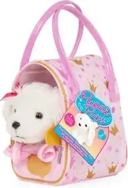 Pucci Pups Pejsek bílý v kabelce Pink Crown Glam Bag / od 3 let