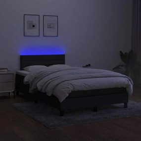 Box spring postel s matrací a LED černá 120x190 cm textil 3270048