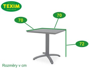 Nábytek Texim Balkonový set Ristorante + 2x židle Pia