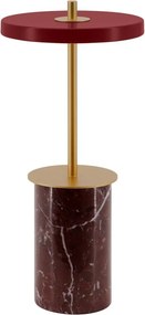 Červená mramorová LED stmívatelná stolní lampa s kovovým stínidlem (výška 25,5 cm) Asteria Move Mini – UMAGE