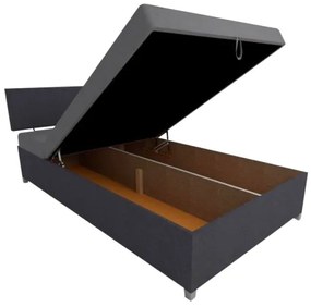 Čalouněná válenda s polohováním a úlo. prostorem DALLAS 108x205 cm šedá/antracit