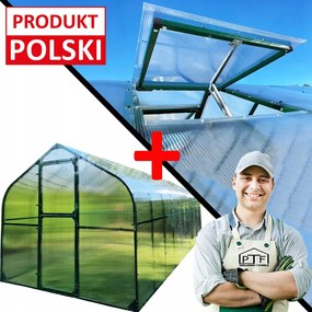 Polykarbonátový Skleník Tunel 15M2 250X600 Ptf Polsko Zelený Okno Součástí Balení