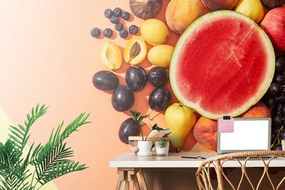 Samolepící fototapeta šťavnaté letní ovoce - 450x300 cm