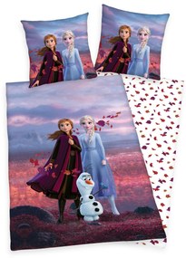 Herding Bavlněné povlečení 140x200 Frozen Ice Age fialový povlak na polštář 70x90 H24